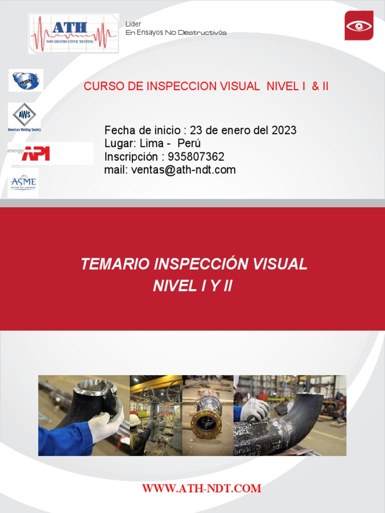 Curso de Inspeccion Visual Nivel I & II | PDF