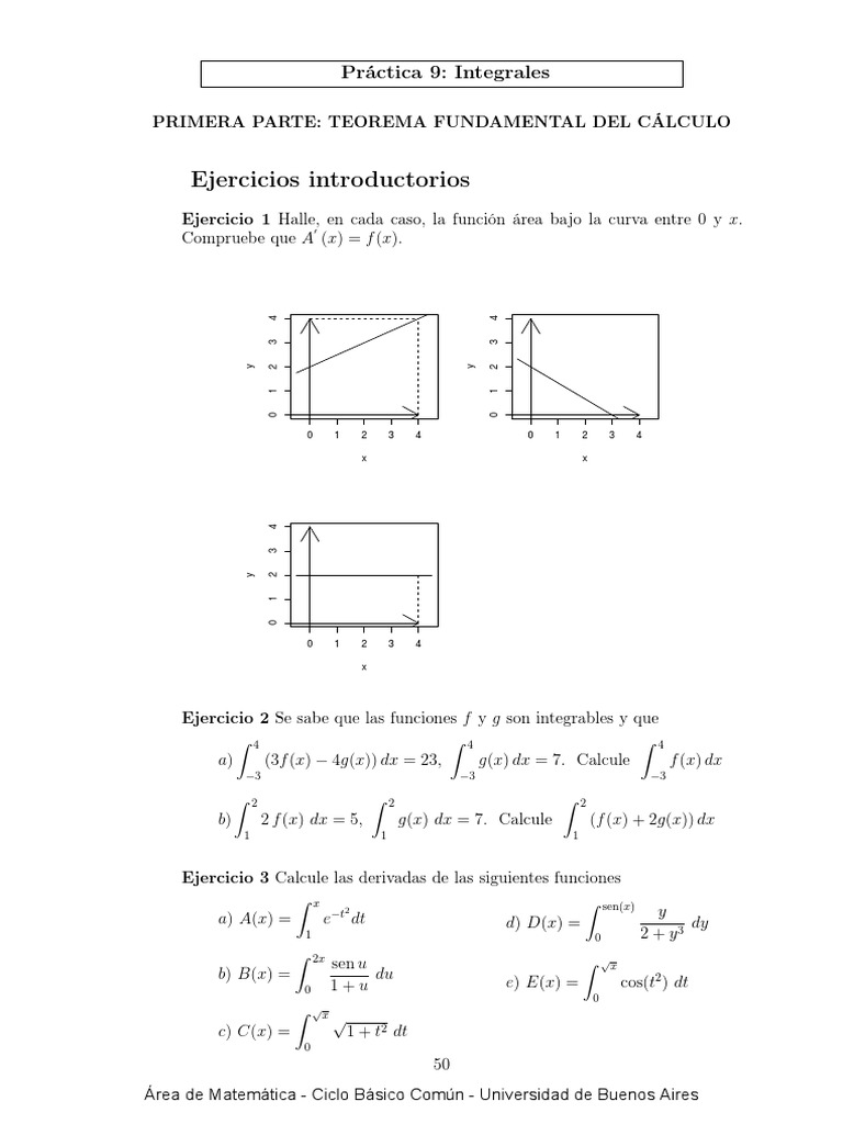 Ejercicios de Integrales y Cálculo | PDF | Integral | Pi