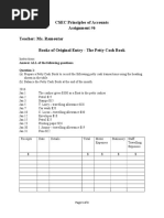 Two Column Cash Book Questions and Answers | PDF