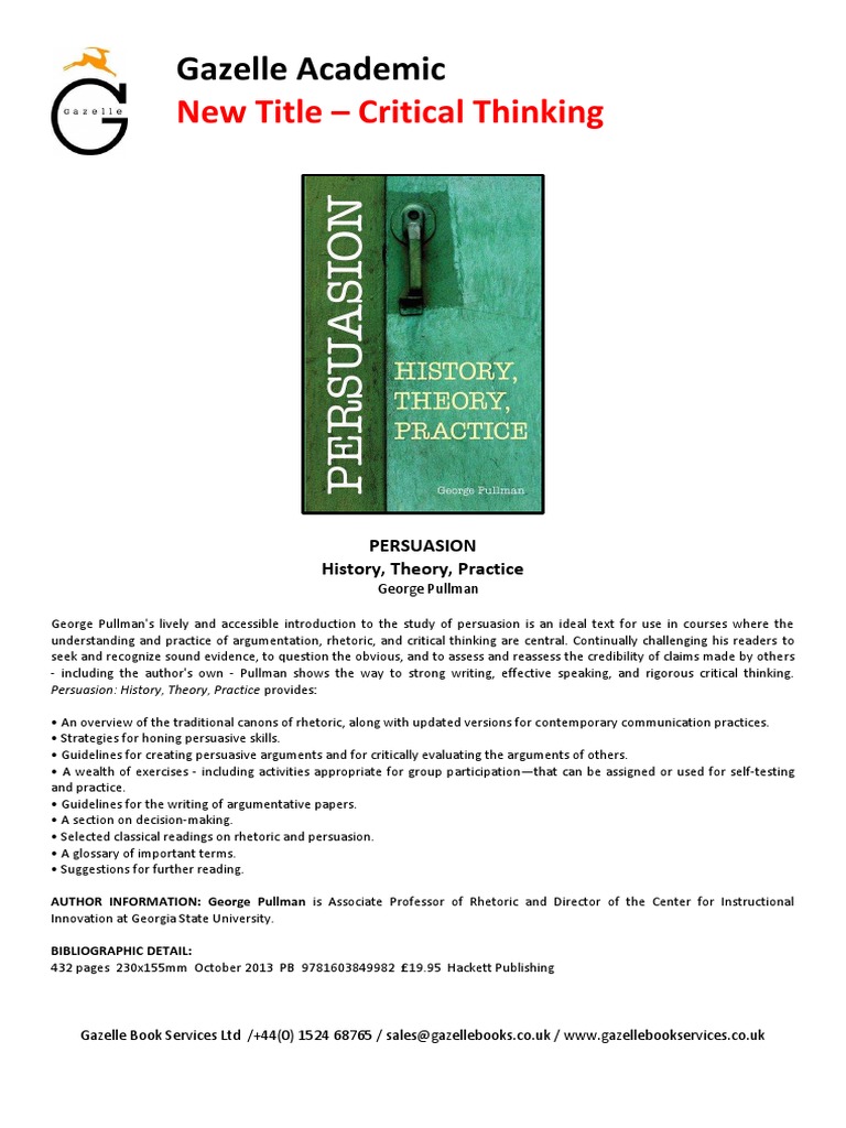 Persuasion History Theory Practice | PDF