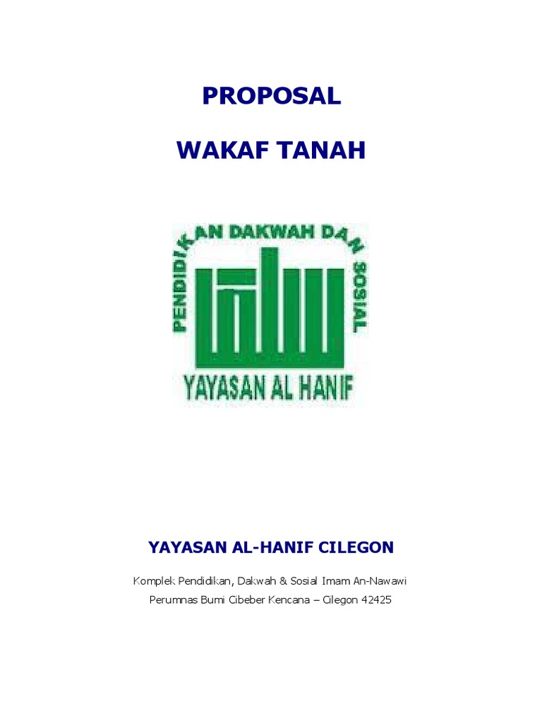 Proposal Wakaf Tanah PDF | PDF