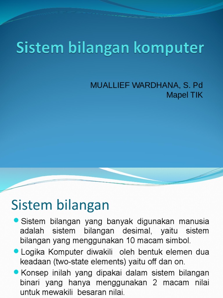 Sistem - Bilangan - Komputer Kelas X TIK | PDF