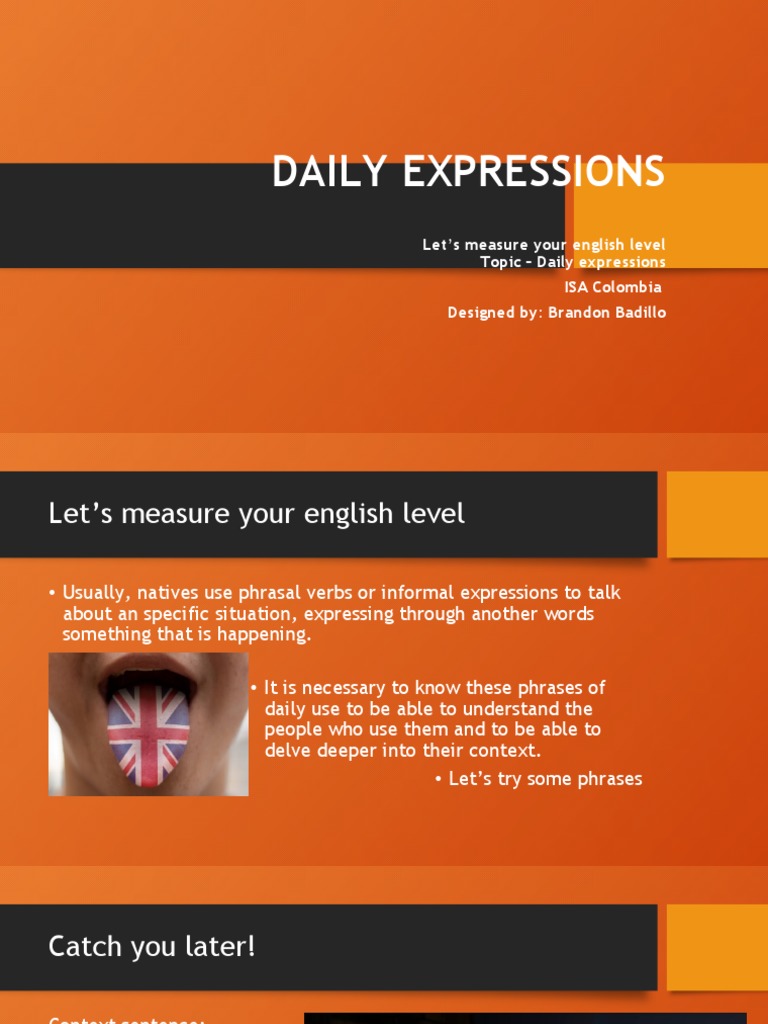 Daily Expressions - English Levels | PDF