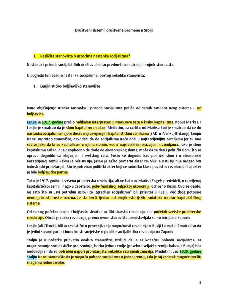 Društveni Sistem I Društvene Promene U Srbiji PDF | PDF