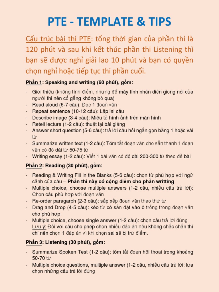 Pte Template - Chinh Thuc | PDF