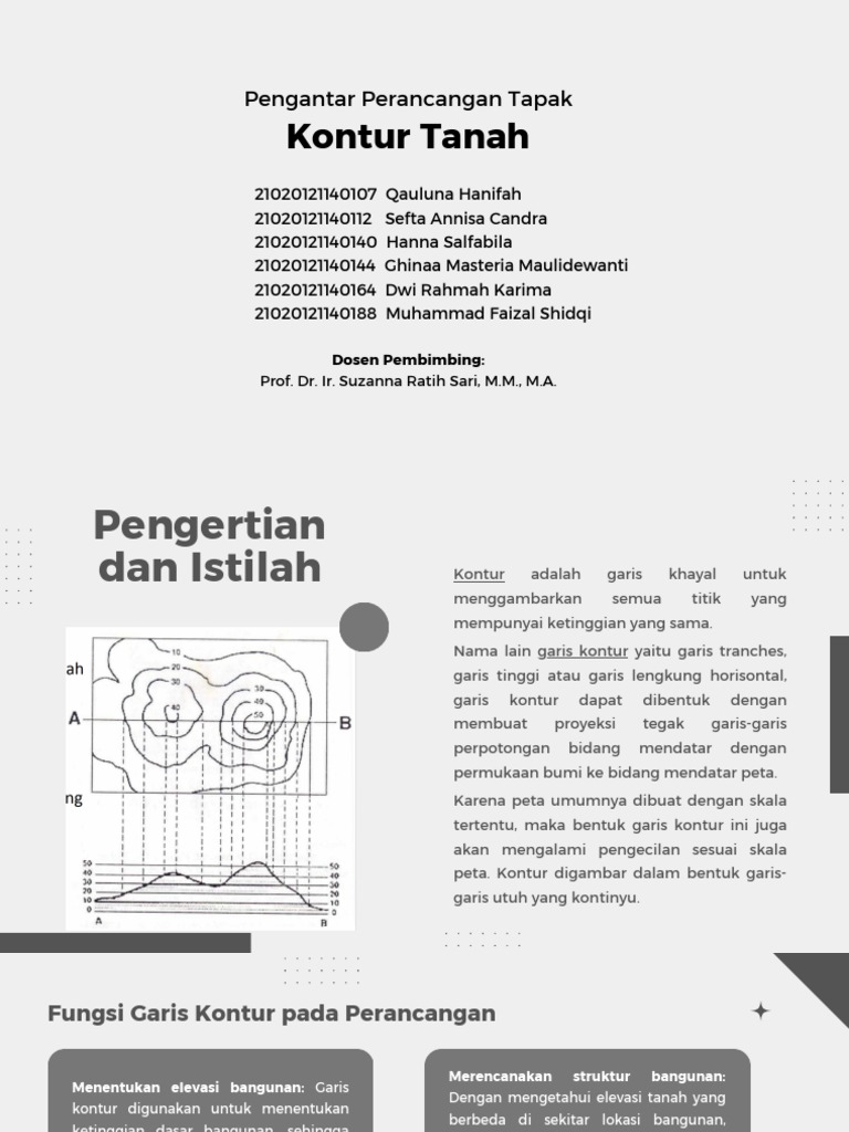 Perancangan Tapak (Kontur) - Kelompok PA2 B2 PDF | PDF