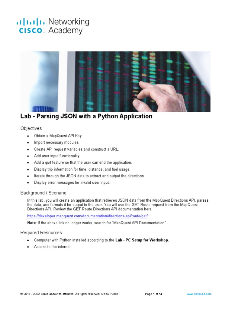 Laboratorio 2 Parsing Json With A Python Application Pdf Json Parameter Computer Programming