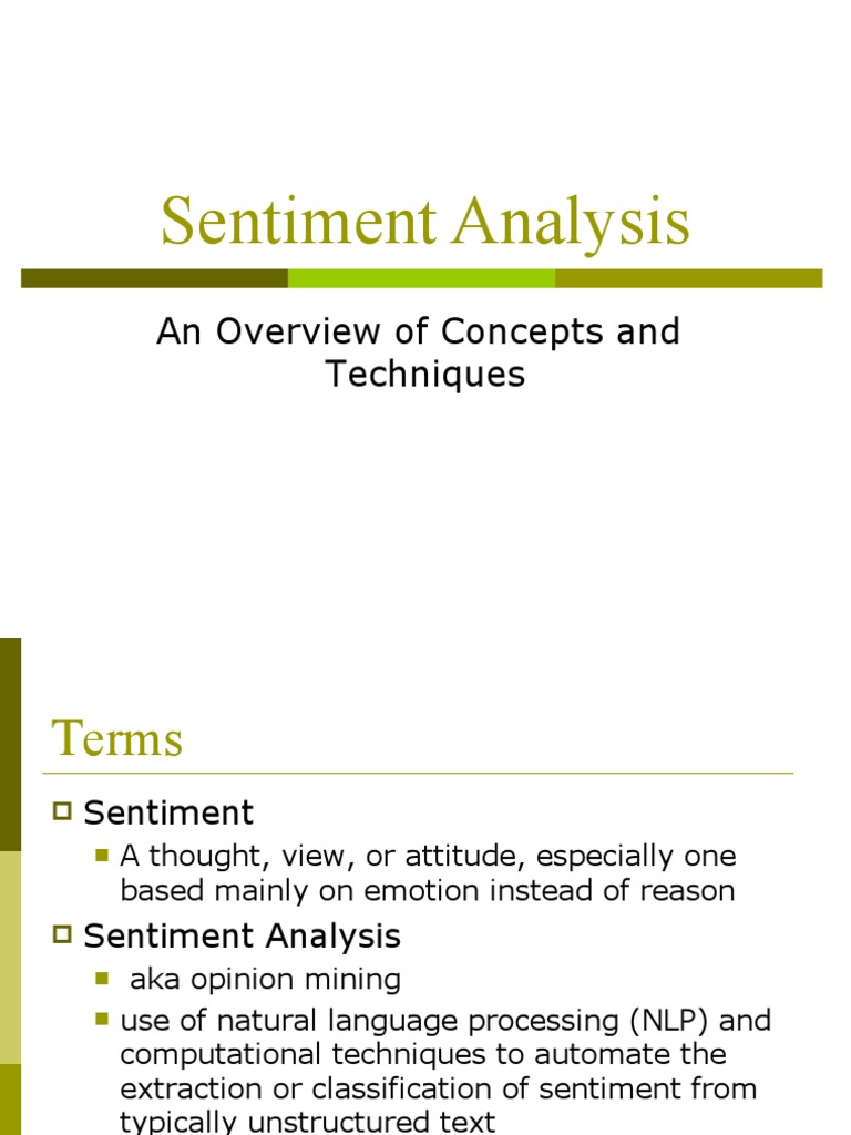 An Introduction To Sentiment Analysis Concepts Techniques Approaches And Challenges Pdf