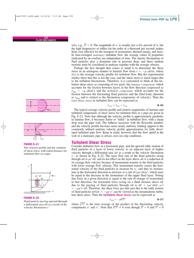 Chapter 8 16 PDF | Download Free PDF | Fluid Dynamics | Turbulence
