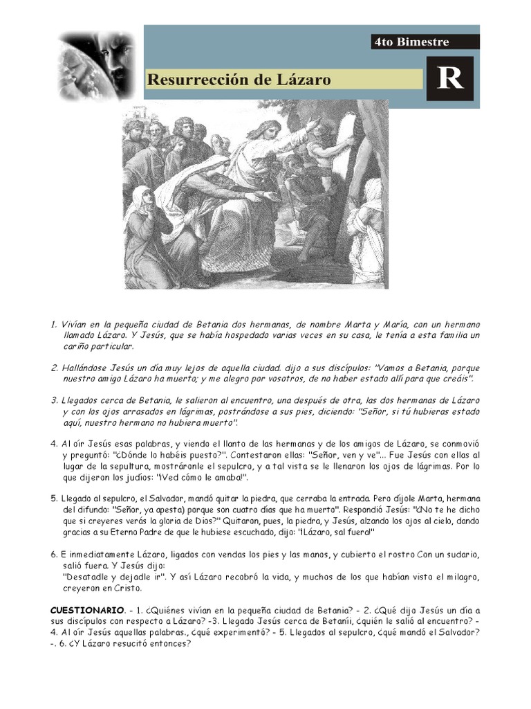 Resurrección de Lázaro | PDF