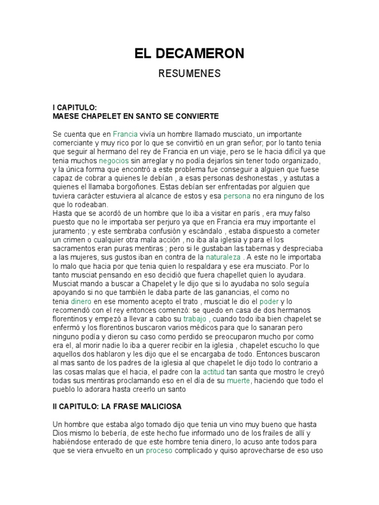 El Decameron | PDF | Historia | Religión y espiritualidad