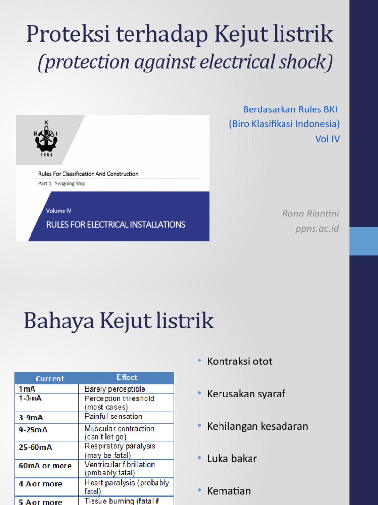 Proteksi Kejut Listrik Menurut BKI | PDF
