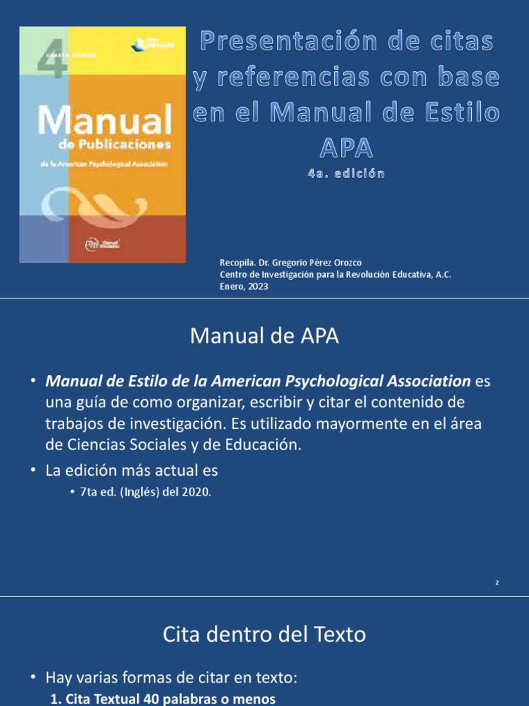 Normas Estilo APA 4a Edicion | PDF | Estilo apa | Comunicación escrita