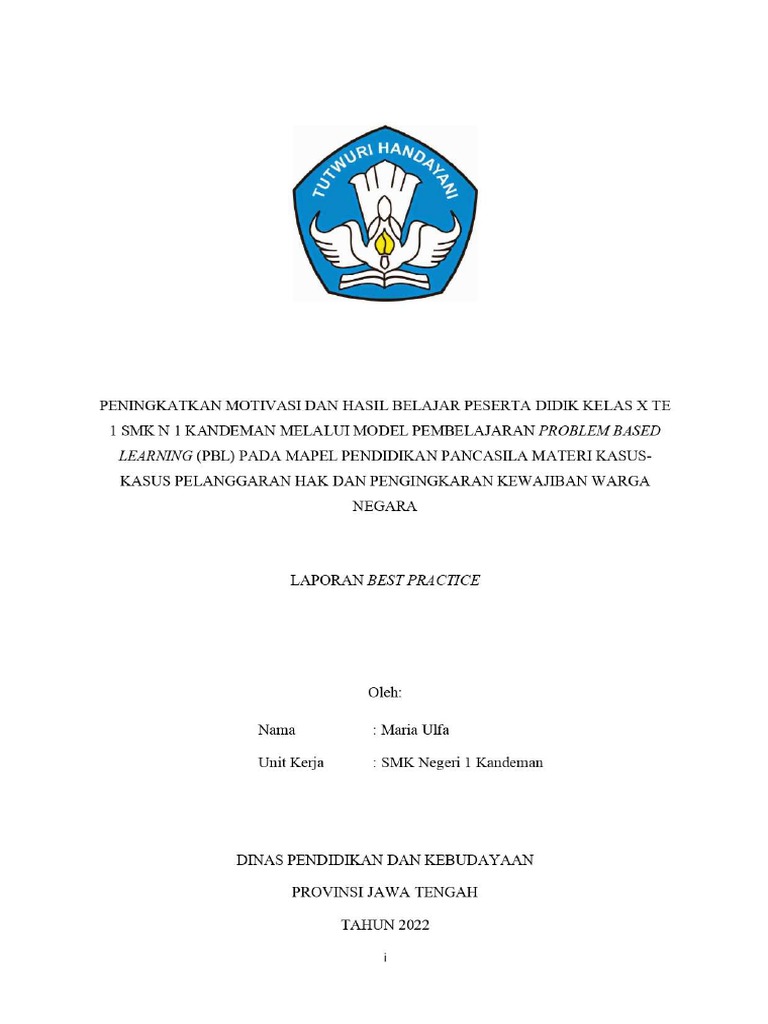 Best Practice - Maria Ulfa | PDF