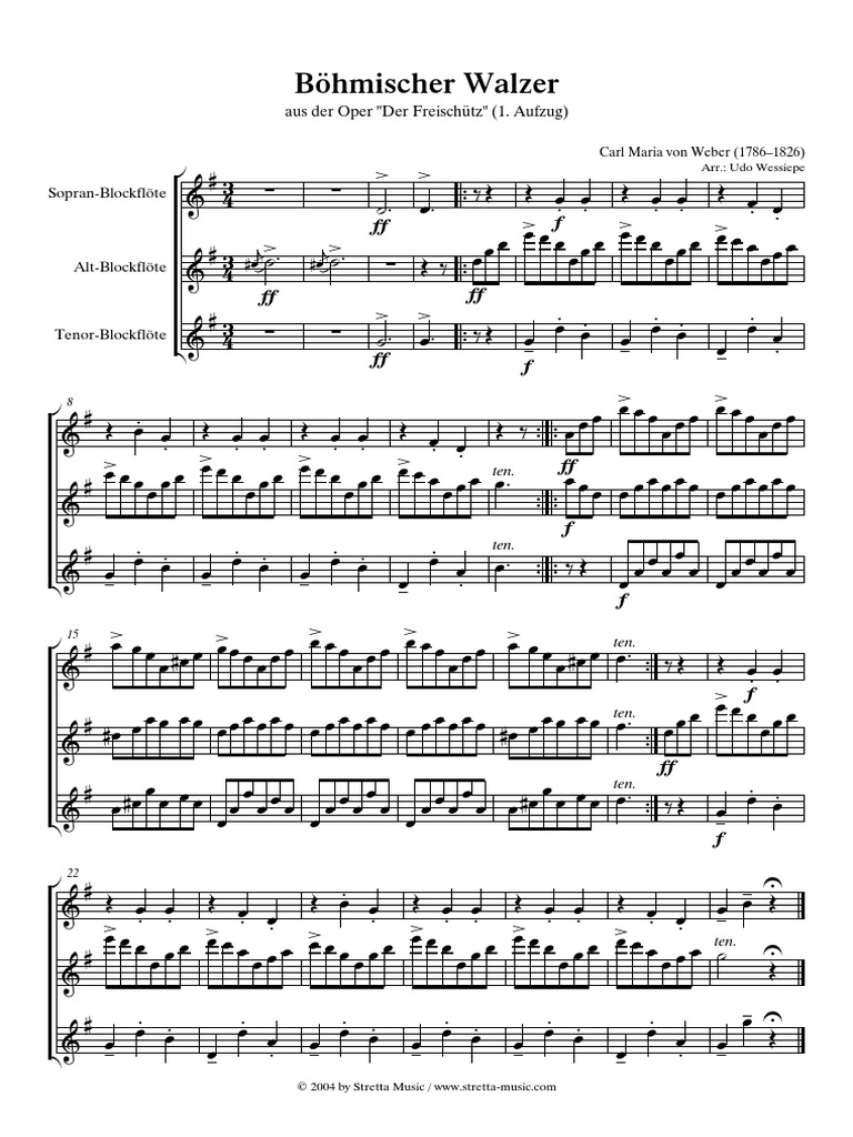 Weber Walzer Freischuetz 3blfl | PDF