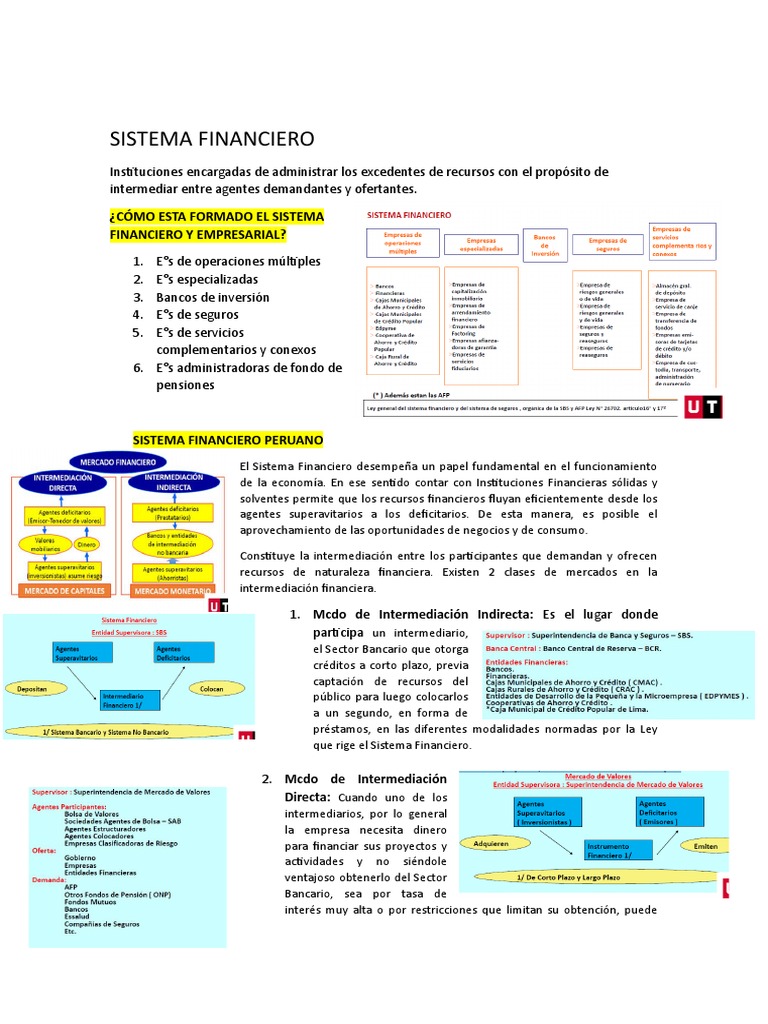 Sistema Financiero | PDF | Sistema financiero | Bancos