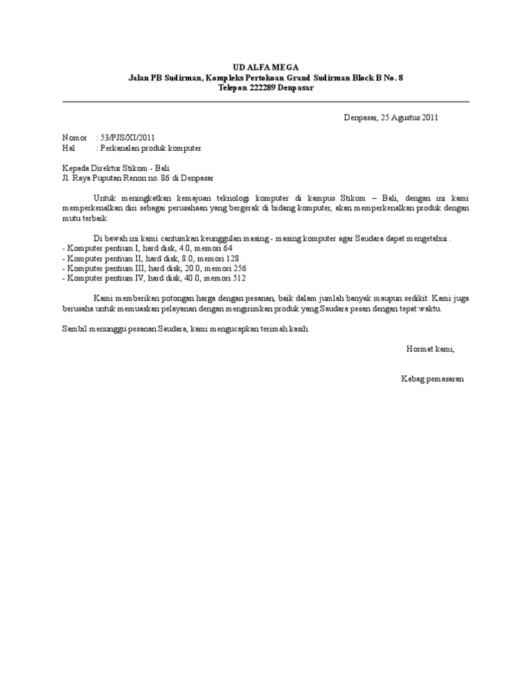 surat perkenalan