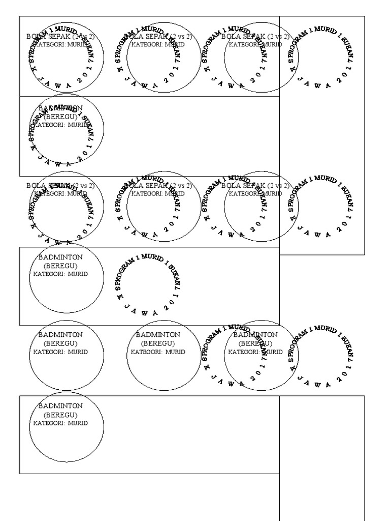 Template Label Medal | PDF