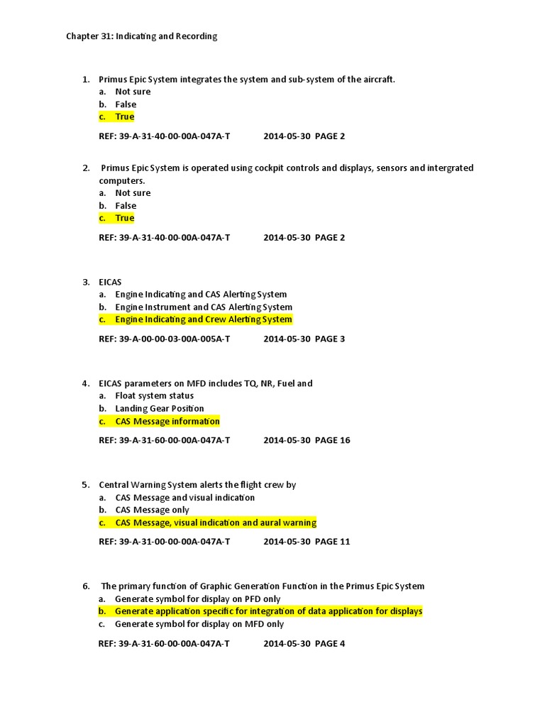 Q - A AW139 Ch31 - Indicating and Recording | PDF
