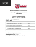 Impact Test Lab Report | PDF | Fracture | Ductility