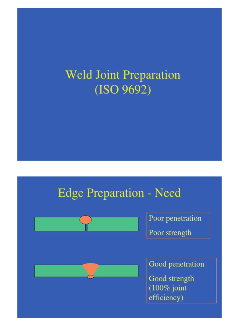 Weld Joint Preparation ISO 9692 | PDF | Welding | Construction
