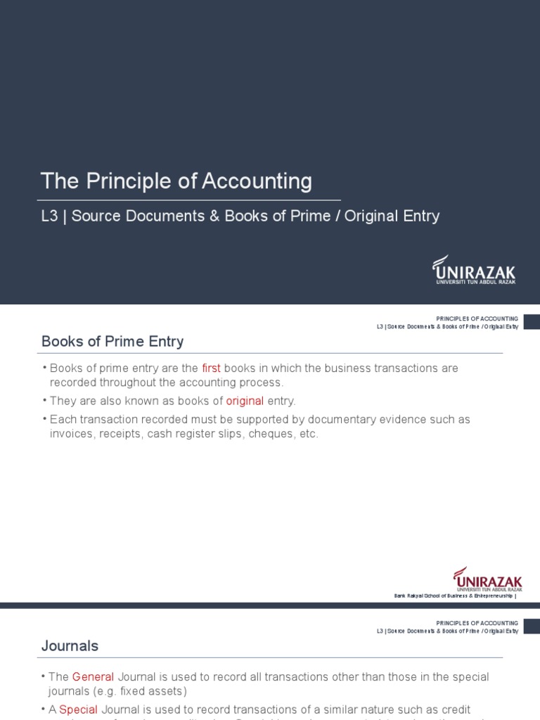 L3 - Books of Prime Entry & Trial Balance | PDF | Debits And Credits ...