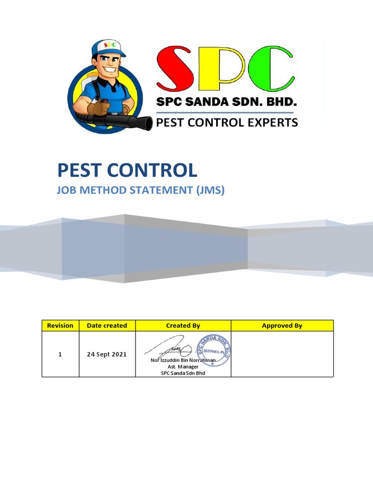 Job Method Statement (JMS) - Pest Control Offshore | Download Free PDF ...