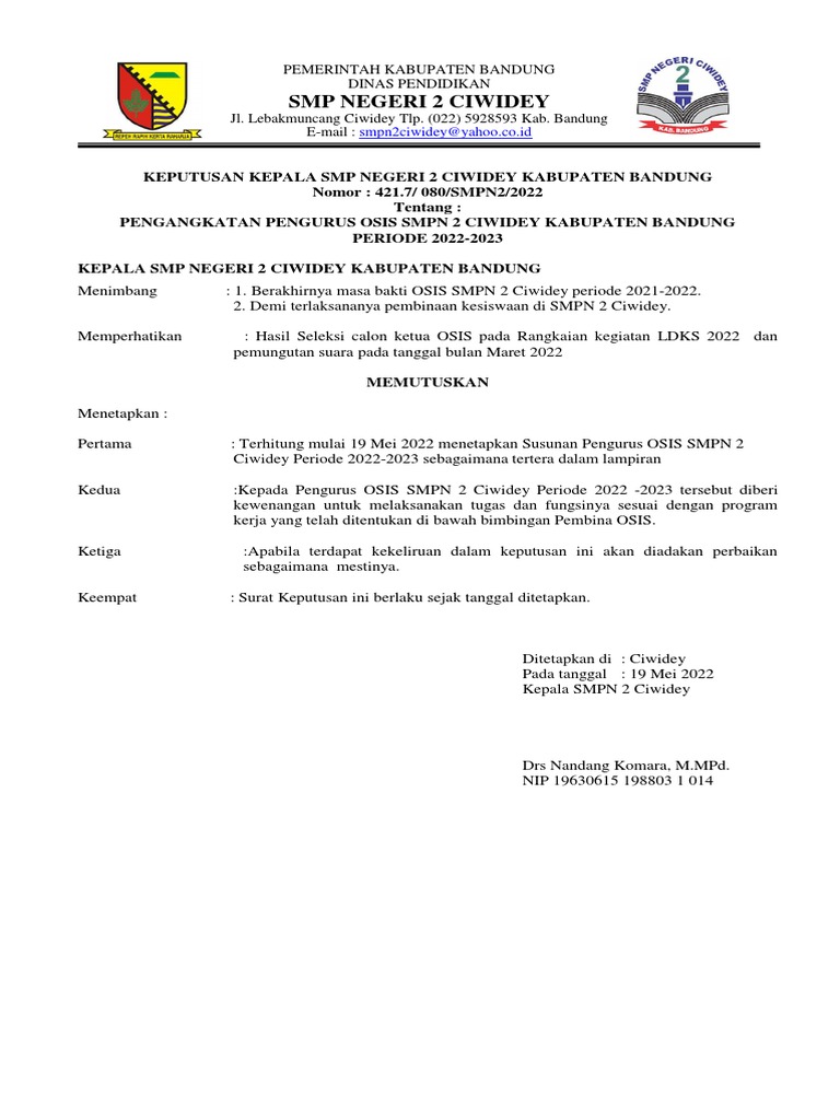 SK Osis 2022-2023 | PDF