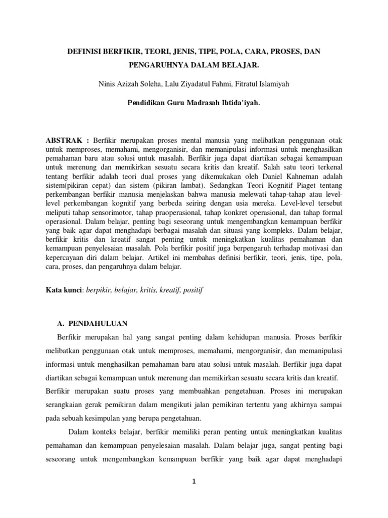 Jurnal Psikologi Pendidikan | PDF