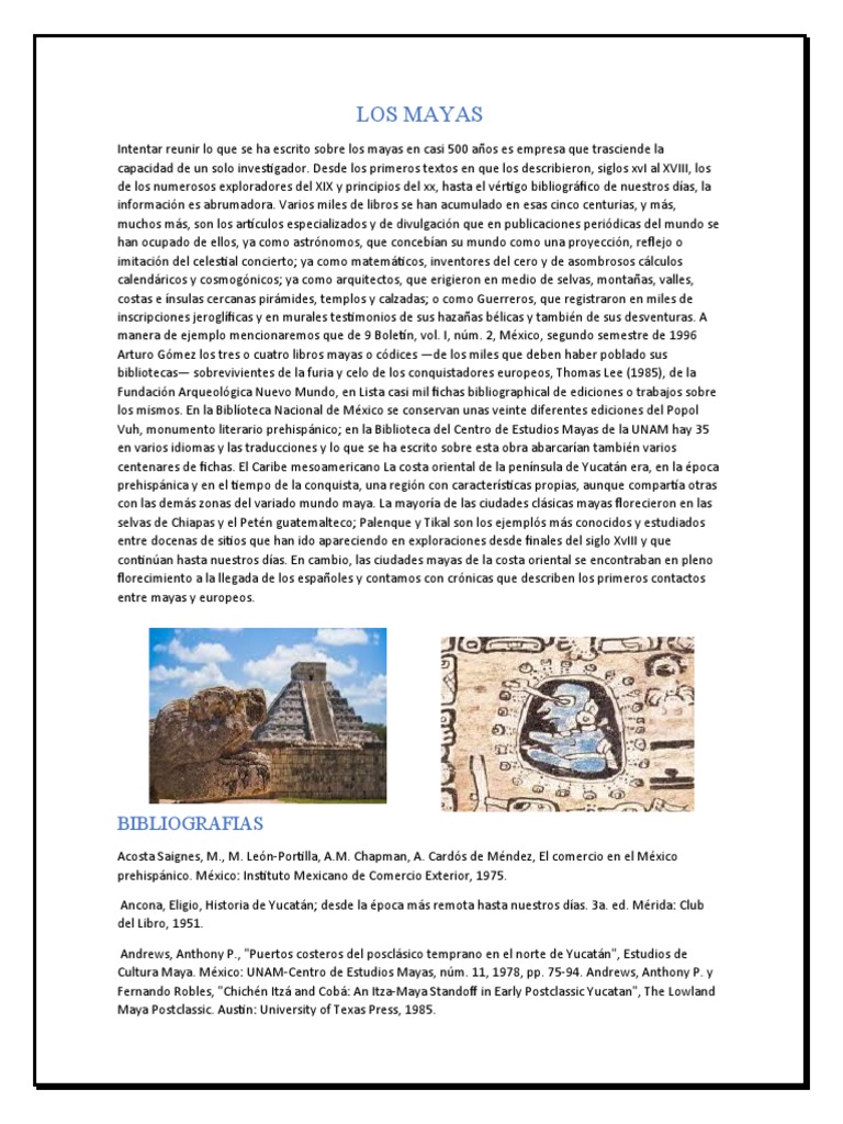 Los Mayas | PDF | Imperio Inca