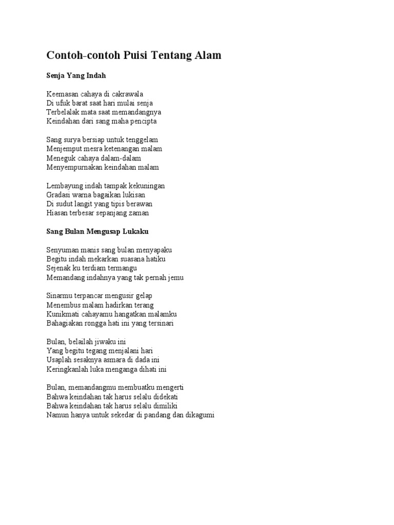 Puisi Alam | PDF