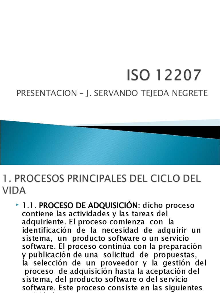Dokumen - Tips - Presentacion Iso 12207 | PDF | Software | Informática
