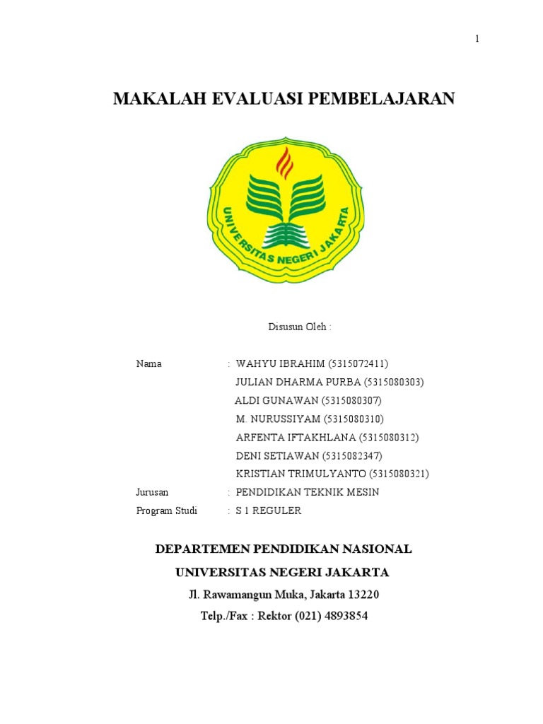 Makalah Evaluasi Pembelajaran | PDF