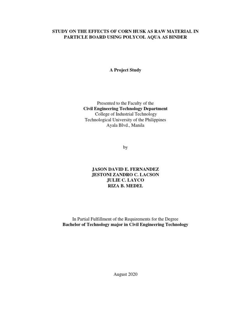 Full Project Study Manuscript Sample PDF | PDF | Poly(Methyl ...