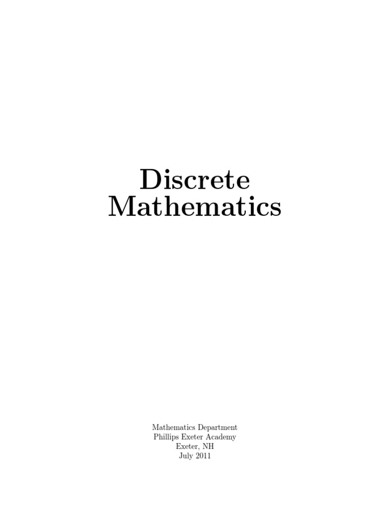 Discrete Math Exeter Institute | PDF | Numbers | Discrete Mathematics