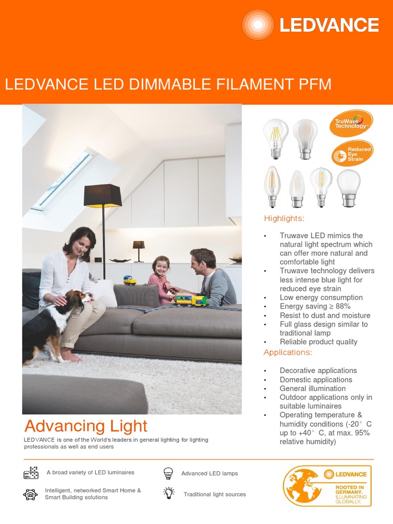 LEDVANCE Filament M2 G4 Overview | PDF