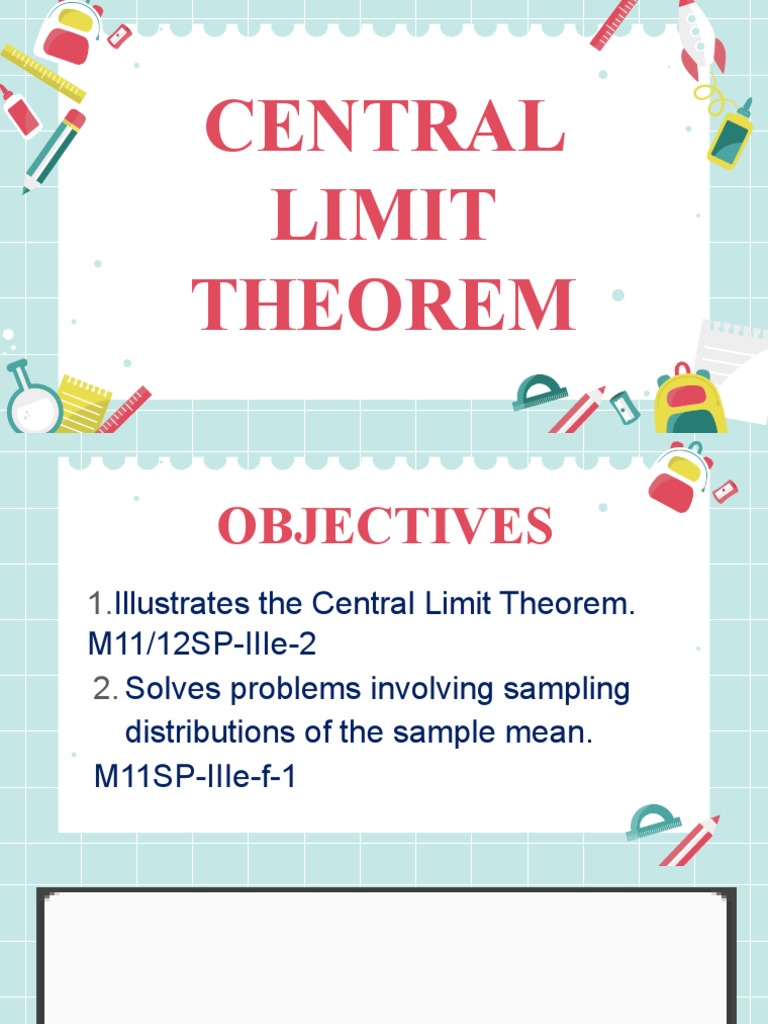 Central Limit Theorem Pdf Standard Deviation Normal Distribution