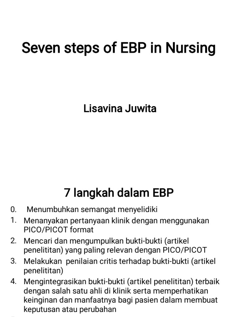 Seven Steps of EBP in Nursing | PDF