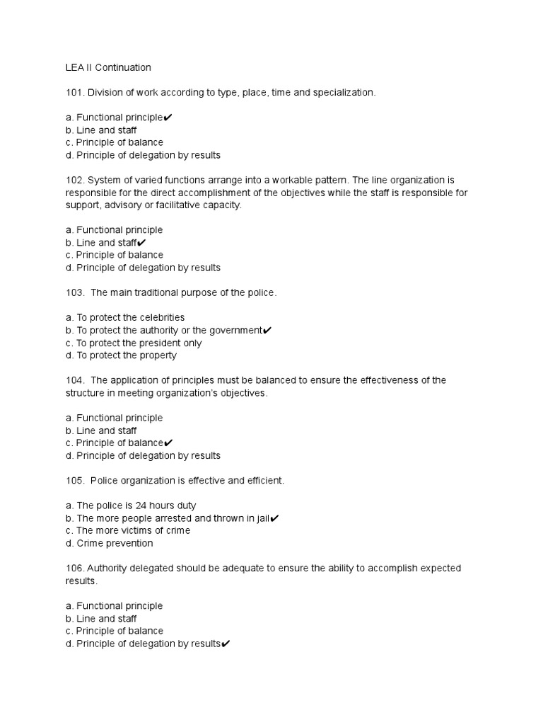 LEA II Continuation | PDF | Police | Goal