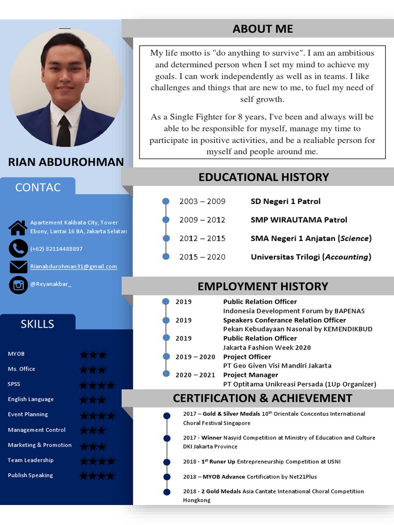 CV Rian Abdurohman PDF | PDF