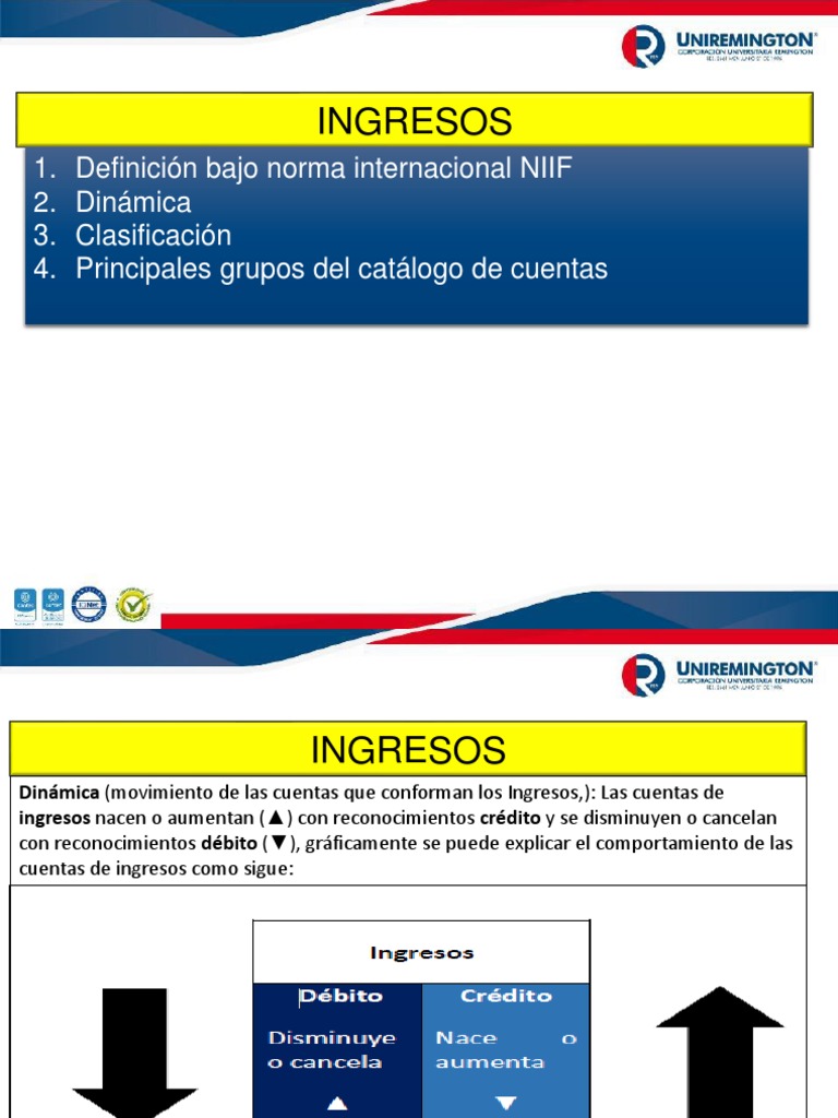 Definición y Clasificación de Ingresos | PDF | Industrias de servicio ...