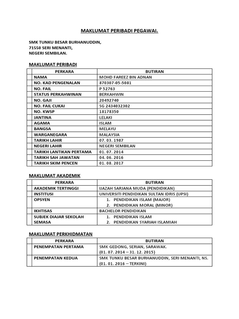 Fail Naik Pangkat | PDF