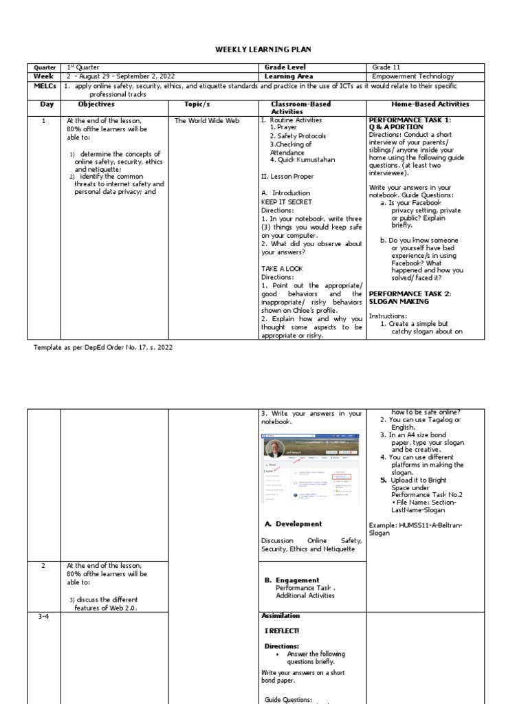 Empowerment Technologies Q1W2 | PDF | Privacy | Learning