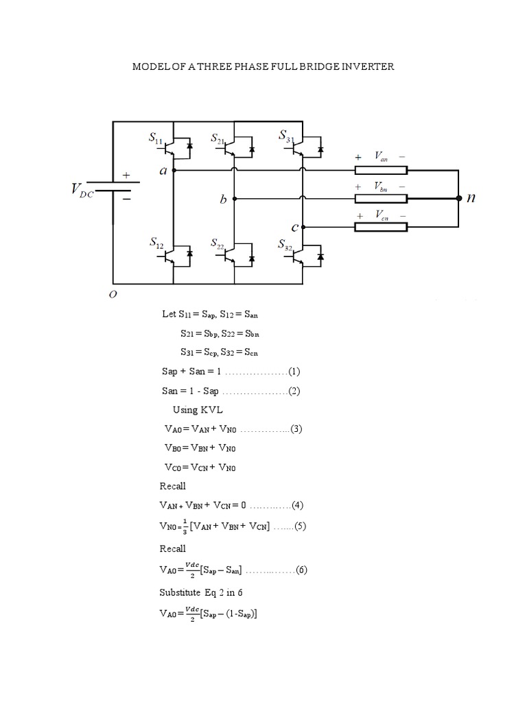 Model of A Three Phase Full Bridge Inverter - 100944 | PDF | Teaching Methods & Materials ...