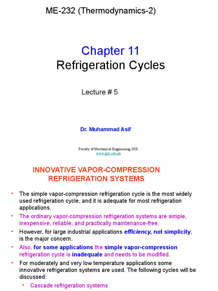 Innovative Refrigeration Cycles Overview | PDF | Cryogenics | Refrigerator