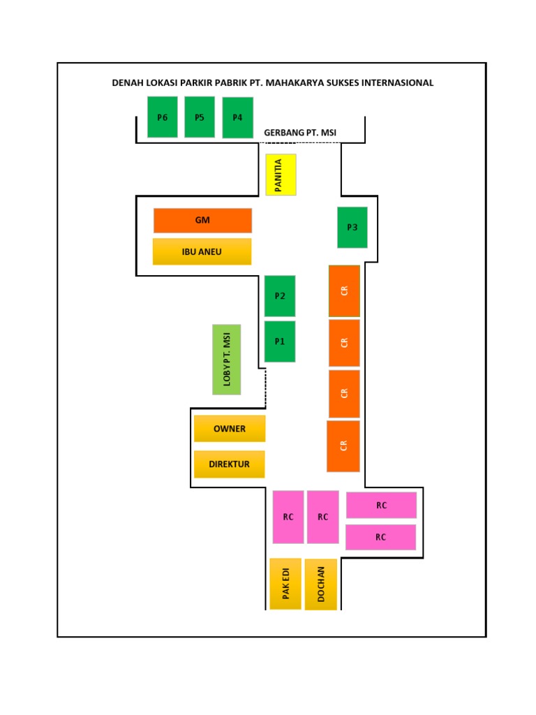 Denah Parkir Pabrik PDF | PDF