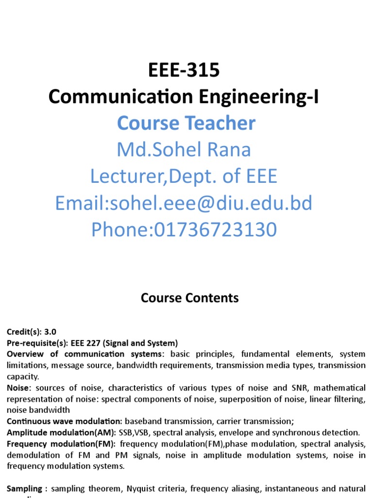 Introduction To Communication Engineering Pdf Modulation Multiplexing