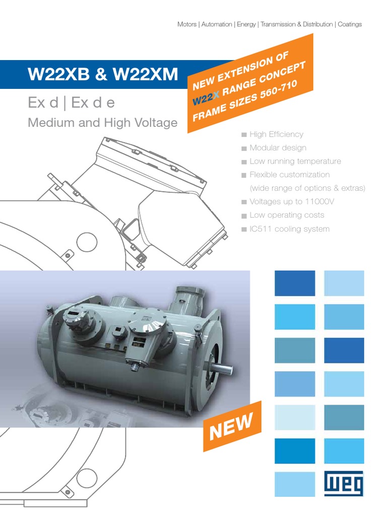 Weg-W22xb W22XM 560-710 | PDF | Electric Motor | Electrical Engineering