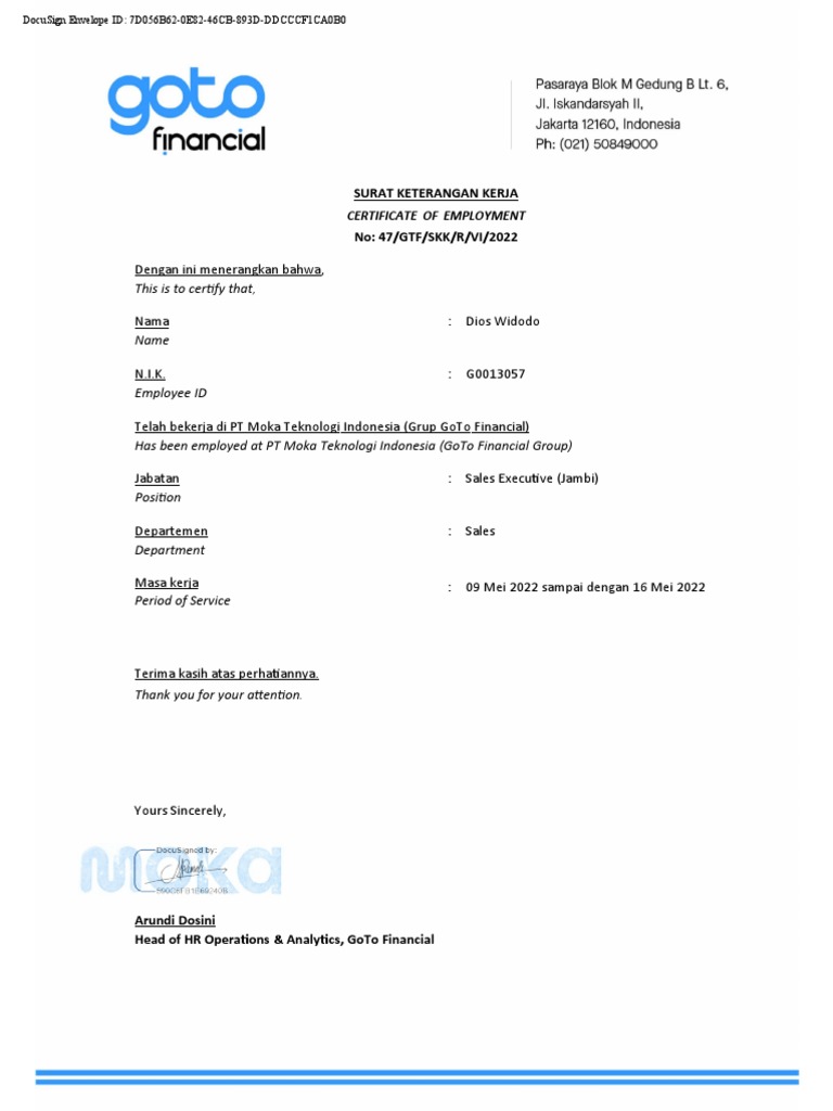 (R) - Paklaring - Dios Widodo | PDF | Finance & Money Management