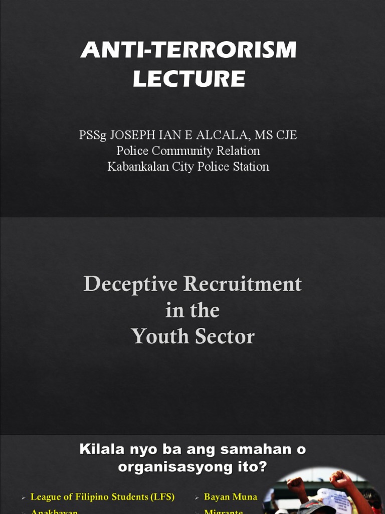 Anti-Terrorism Lecture | PDF